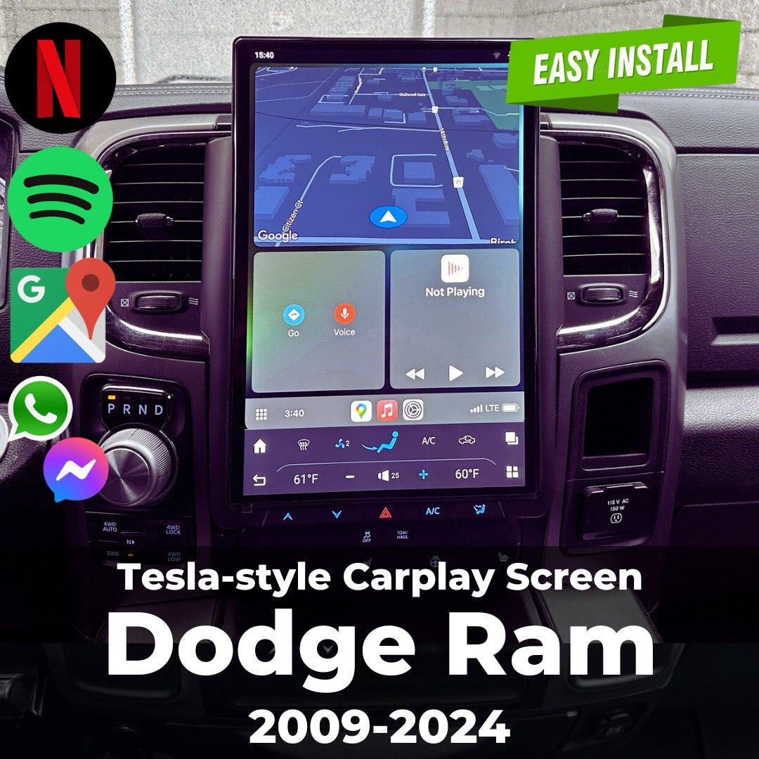 Tesla Touch Screen Radio - Dodge Ram CarPlay Screen Upgrade