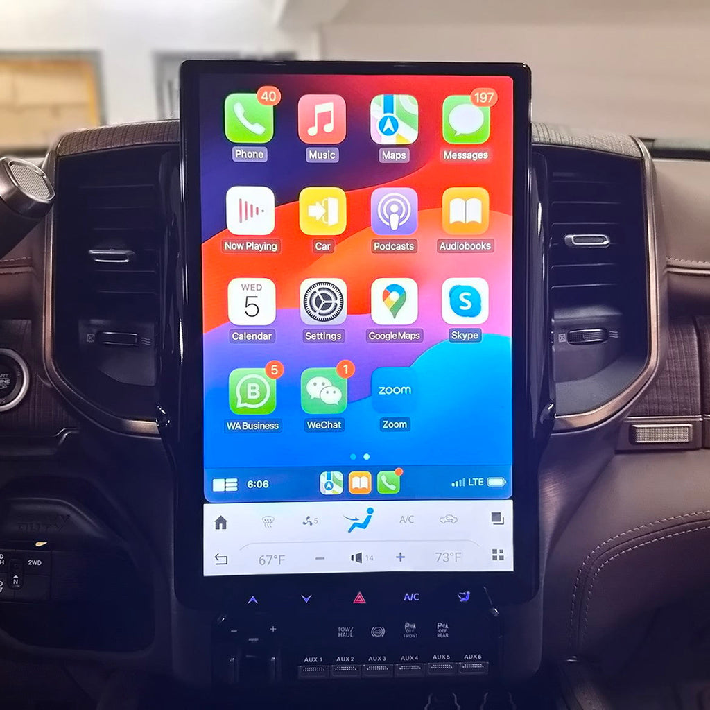 Tesla Touch Screen Radio - Dodge Ram CarPlay Screen Upgrade