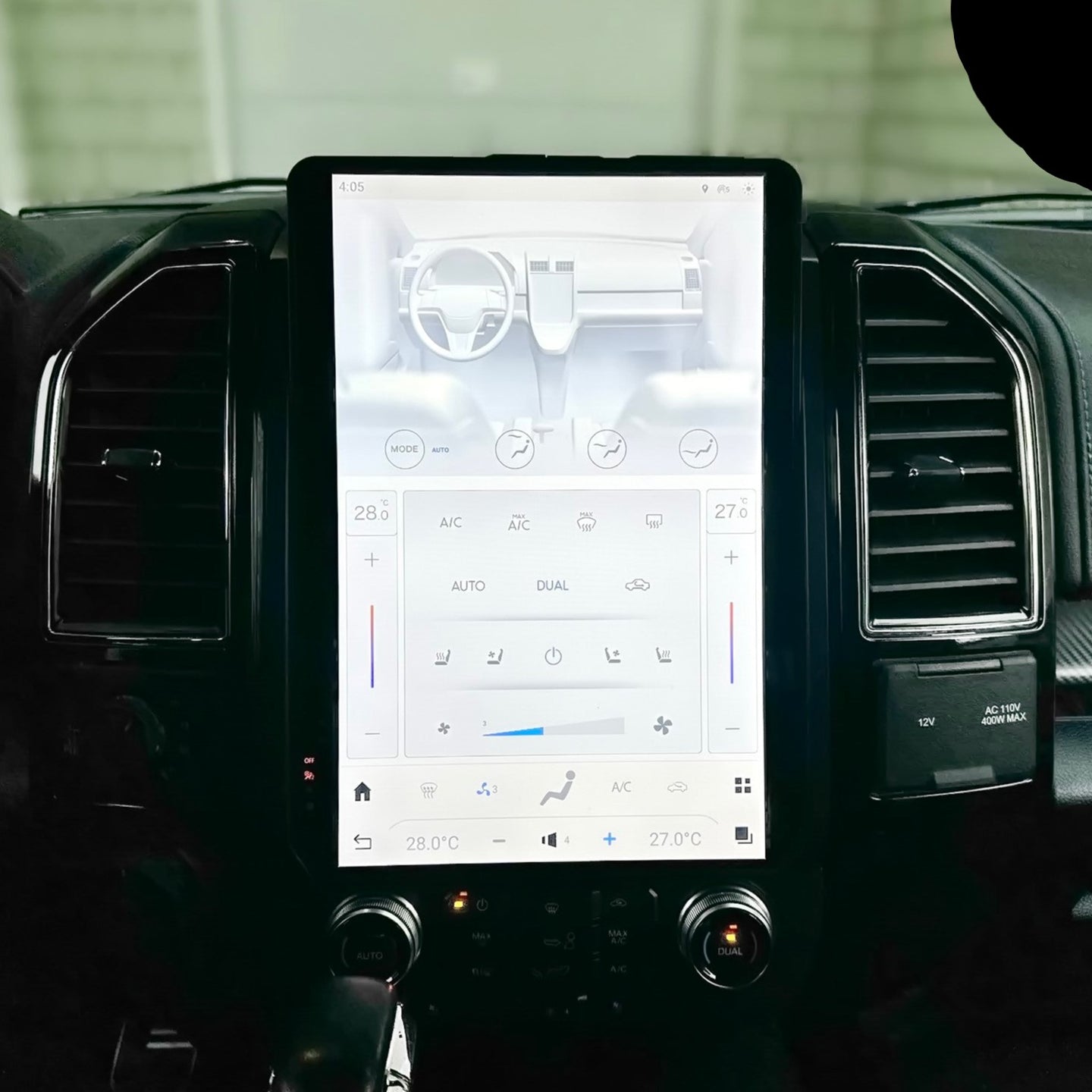 Ford F550 Tesla Screen Radio Upgrade