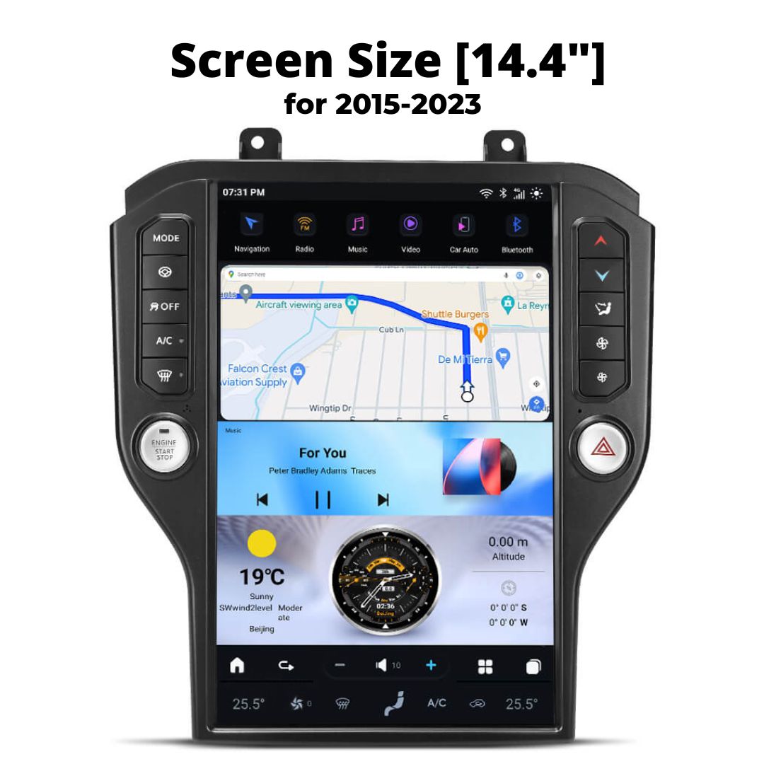 Ford Mustang Tesla Screen Upgrade 2010-2023