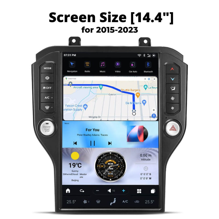 Ford Mustang Tesla Screen Upgrade 2010-2020 - Mergescreens