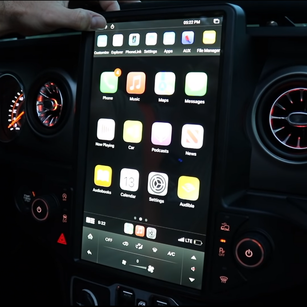 Jeep Wrangler Tesla Screen Upgrade